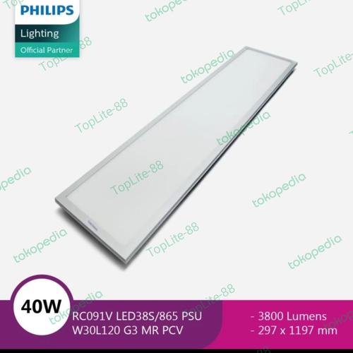 Jual PHILIPS RC091V Panel Light Ceiling 120x30 40W 40Watt Led36 Cool White - Jakarta Pusat ...