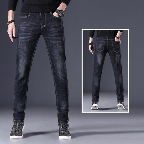 Jual celana jeans pria celana jeans hitam denim pria celana slim fit ...