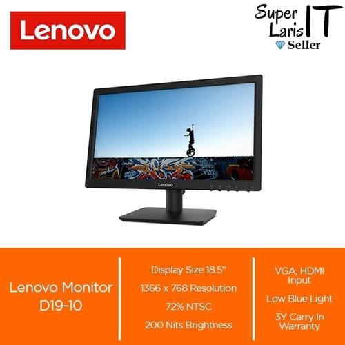 Promo Lenovo D19-10 Monitor PC/Komputer 18.5"/19" HD TN hdmi + vga ...