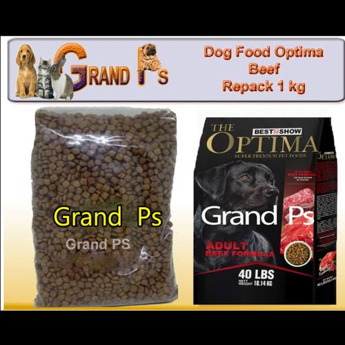 Jual Dog Food Optima Beef kemasan repack polos 1 kg - Kota Depok ...