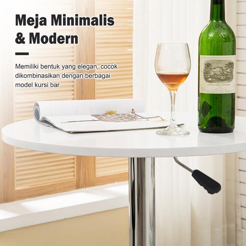 Jual Meja Bar Hidrolik Bahan Besi MDF Diameter 60cm Meja Cafe Murah ...