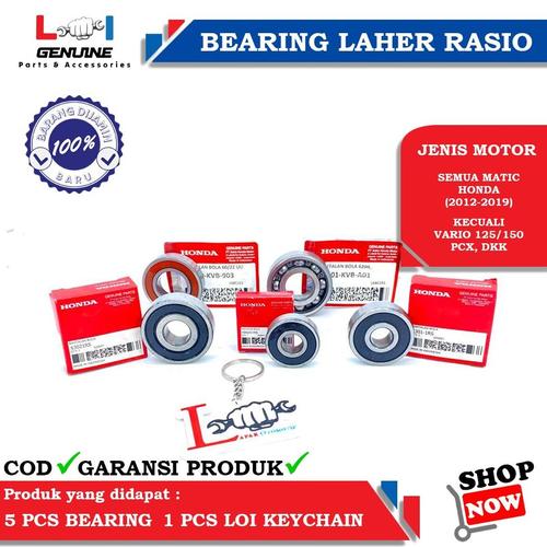 Jual BEARING SET GIGI RASIO 5PCS HONDA BEAT FI, SCOOPY FI, BEAT ESP ...