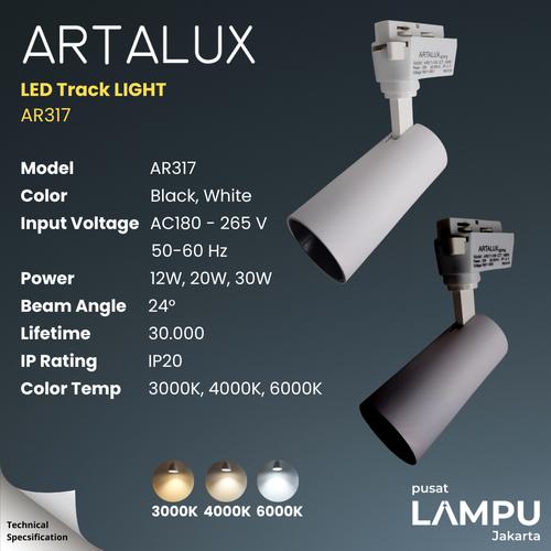 Jual ARTALUX AR317 Track Rell 20watt 20w 3000k 4000k 6500k 220v - Putih ...