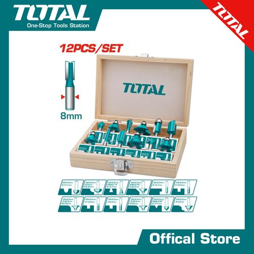 Promo TOTAL Mata untuk mesin router 8mm 12 Pcs router bits set ...
