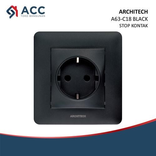 Jual ARCHITECH INFINITY A63 BLACK STOP KONTAK 1 LUBANG - Kota Depok - Toko Bangunan ACC | Tokopedia