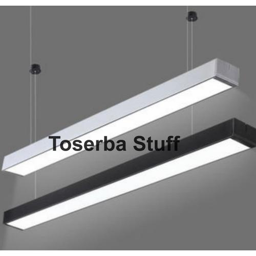 Jual LAMPU GANTUNG LINEAR KANTOR HITAM 120 CM ISI 2 LAMPU 18W LED 2X36 ...