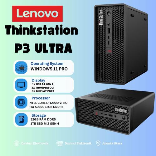 Jual LENOVO THINKSTATION P3 ULTRA PC i9-12900 32GB 1TB SSD RTX A2000 12GB - Jakarta Utara ...