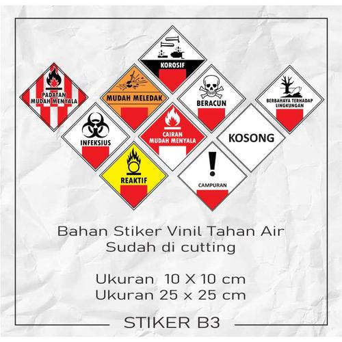 Jual STIKER B3 SAFETY SIGN RAMBU / LIMBAH BERACUN - CAMPURAN, 10 x 10 ...