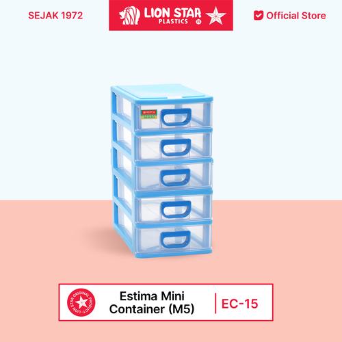 Promo LION STAR Estima Mini Container M5 5 laci susun EC-15 - Orange ...