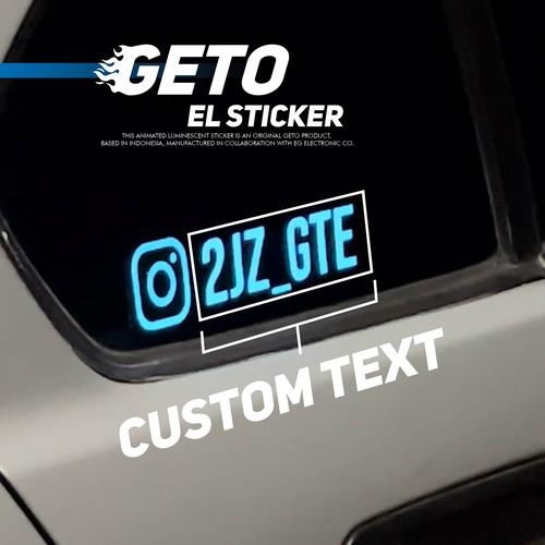 Jual Geto EL Led Sticker Instagram custom text ID - Logo Instagram ...