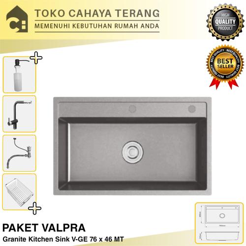 Jual Bak Cuci Piring Granit Valpra 76 x 46 + Keran/Kitchen Sink 76 x 46 ...