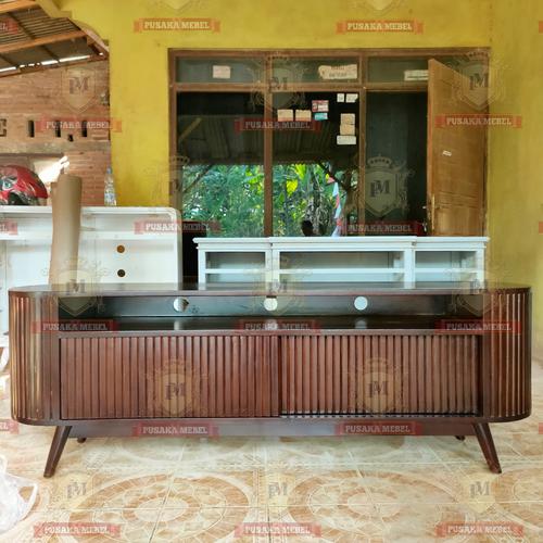 Jual meja rak bufet tv minimalis kayu jati, buffet rak meja tv ...