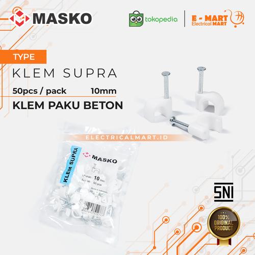 Jual MASKO KLEM KABEL NO 10MM / Clip Kabel Paku Beton 10MM (Isi 50 ...