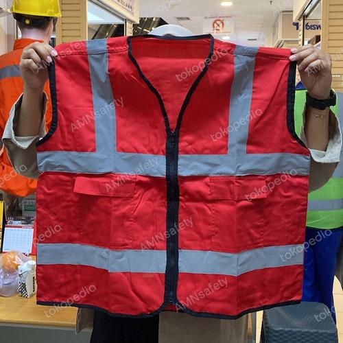 Jual Rompi Safety Vest Proyek Katun - Merah - Jakarta Barat - AMNsafety ...