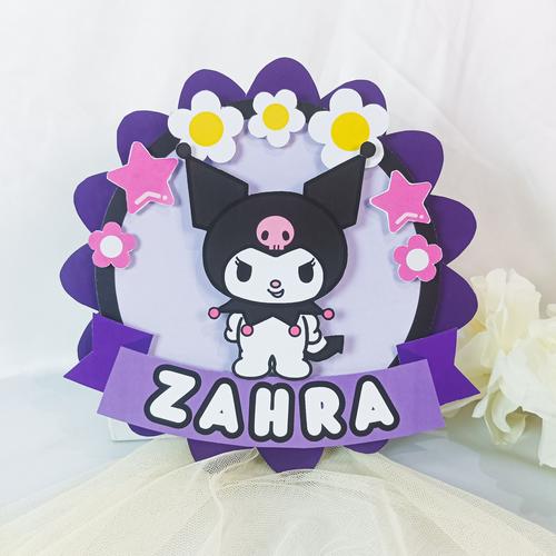 Jual Topper 3D Kuromi Sanrio - Dekorasi Cake Ulang Tahun Custom Nama ...