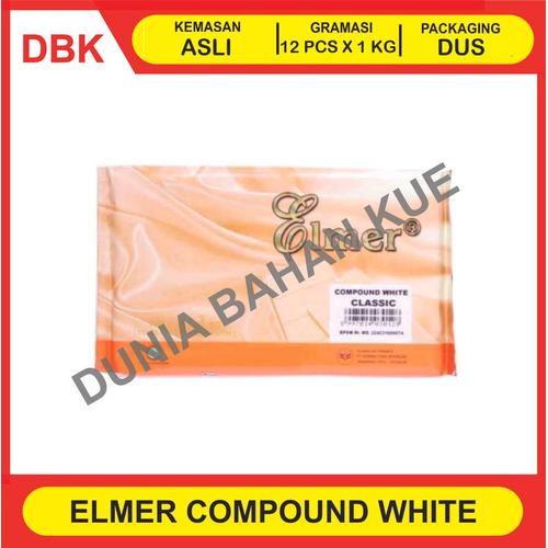 Jual ELMER COKLAT BATANG CHOCOLATE COMPOUND 1KG CLASSIC WHITE- 1 DUS 12 ...