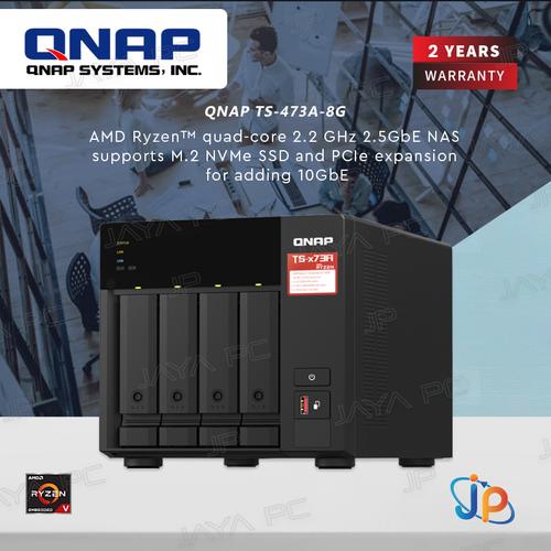 Promo QNAP TS-473A-8G 4-Bay Private NAS Server External Storage Cloud - TS-473A-8G Cicil 0% 3x ...