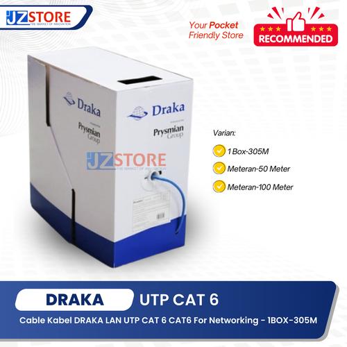 Jual Cable Kabel DRAKA LAN UTP CAT 6 CAT6 For Networking - METERAN-100M ...