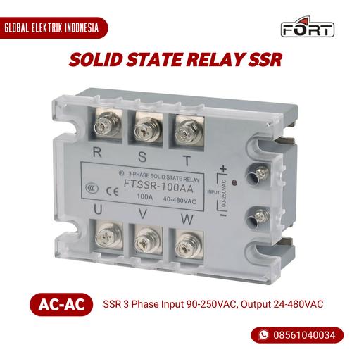 Jual Solid State Relay SSR 3 Phase 80A AC ke AC 9-250VAC FTSSR-80AA ...