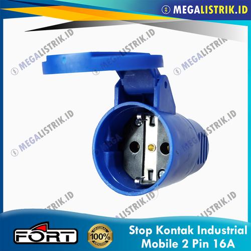 Jual Fort Stop Kontak Industrial 2 Pin 16A / Mobile Socket 2 Kaki 16 Ampere - Kota Surabaya ...