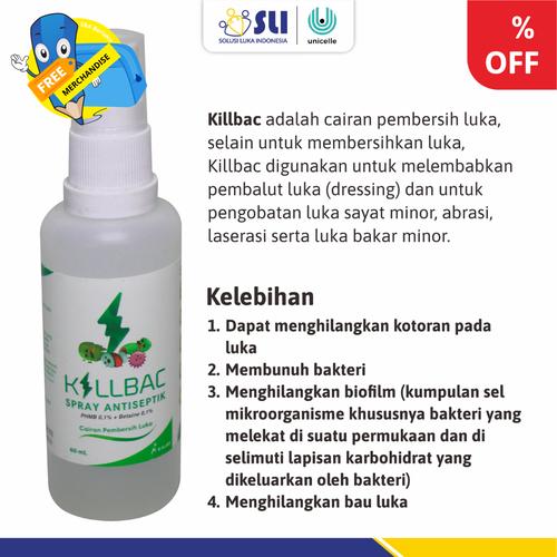 Jual KILLBAC ANTISEPTIK PEMBUNUH KUMAN 60ML - Kota Bogor - Solusi Luka ...