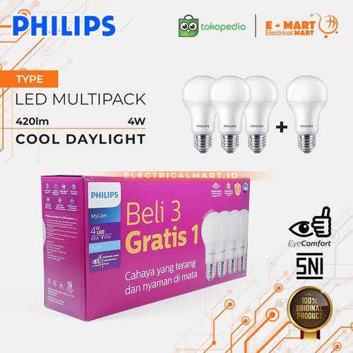 Promo PHILIPS LED MULTIPACK 4W 6W 8W 10W 12W 12 WATT PUTIH PAKET 3 ...
