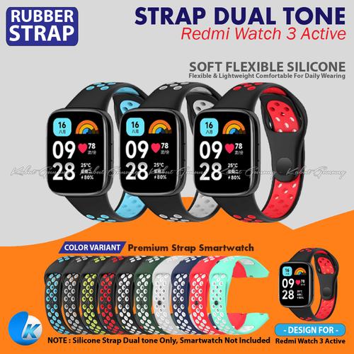 Promo Silicone DUAL TONE Strap Tali Rubber Smartwatch Redmi Watch 3 ...