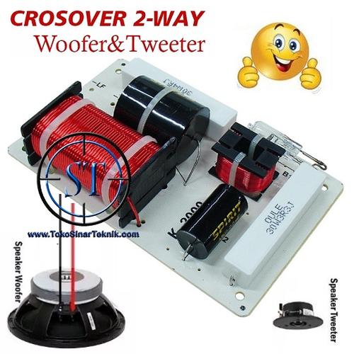 Jual Kit Crossover Pasif 2 Way K-2000 Woofer dan Tweter Audio Speaker ...
