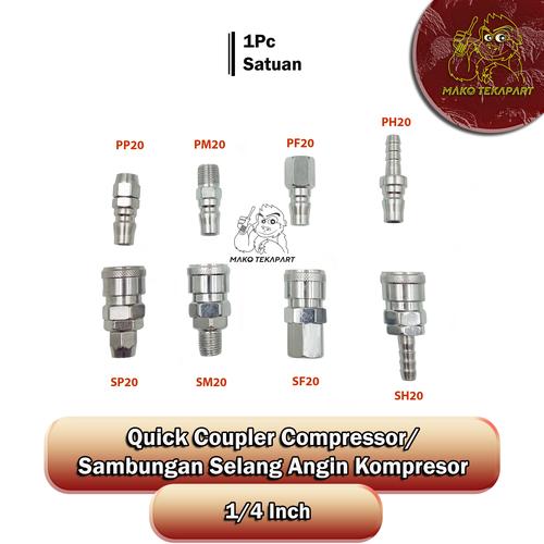 Jual [Satuan] Sambungan Selang Angin Kompresor / Quick Coupler ...