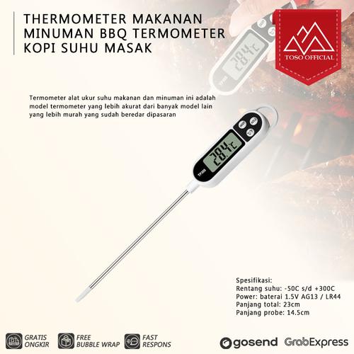 Jual Thermometer Digital Termometer Kopi Frothing Susu Baking Masak BBQ ...