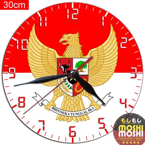 Jual Jam dinding Garuda Pancasila merah putih - Kab. Malang - Moshi ...