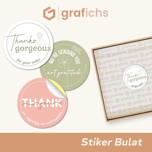Jual Stiker Bulat Label Olshop Custom Free Desain Template by Grafichs ...