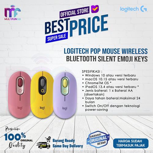 Jual Logitech POP Mouse Wireless Bluetooth Silent Emoji Keys Garansi ...