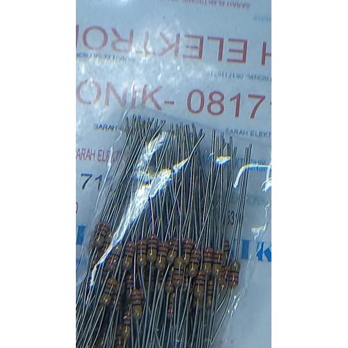 Jual 100 pcs resistor 100 Ohm, 120 Ohm, 150 Ohm, 180 Ohm, 220 Ohm 1/4 w ...
