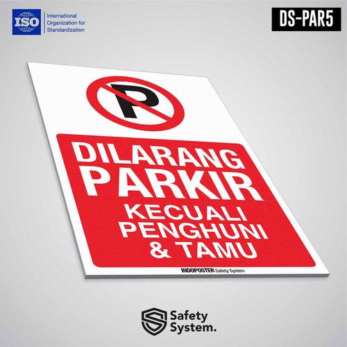 Jual Safety Sign Rambu K3 PVC - Dilarang Parkir Di Depan Pintu Pagar ...