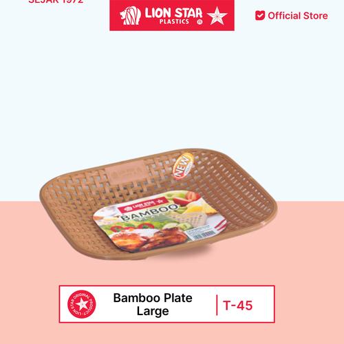 Promo LION STAR Piring Bambu Bamboo Plate Large T-45 - Merah - Kab ...