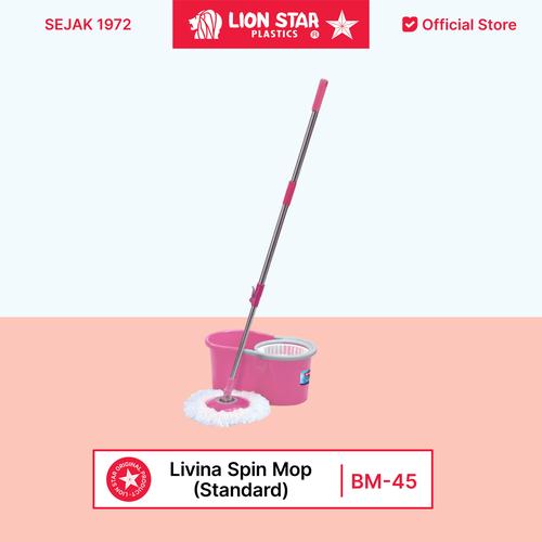 Promo LION STAR Kain Pel Livina Spin Mop (Standard) BM-45 - Merah Muda ...