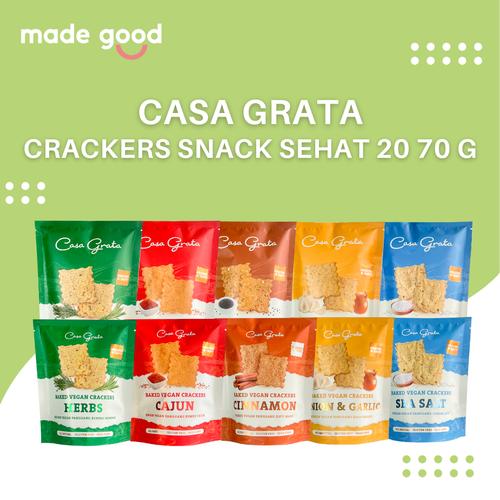 Jual Casa Grata Crackers Snack Sehat Sea Salt Herbs Sesame Chia 20 70 ...