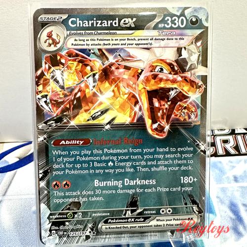 Jual Pokemon TCG Obsidian Flames OBFen - 125 Charizard ex RR - Jakarta ...