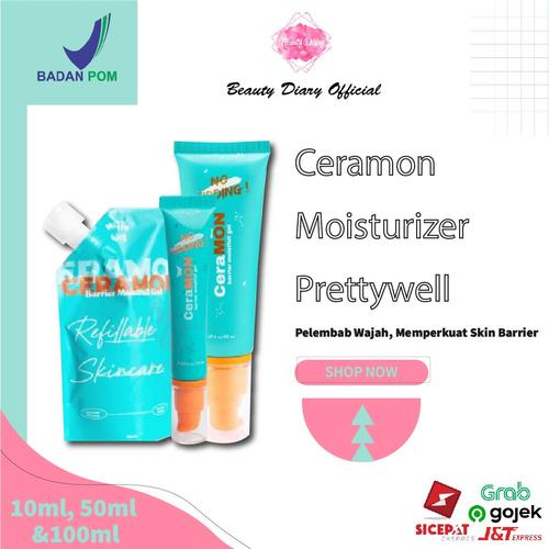 Jual Prettywell Ceramon Barrier Moisturizer Gel / Pelembab Wajah - 50ml ...