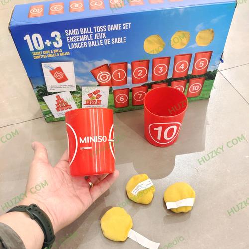 Jual MINISO Sand Ball Toss Game Set (Termasuk 10 Cups + 3 Balls ...