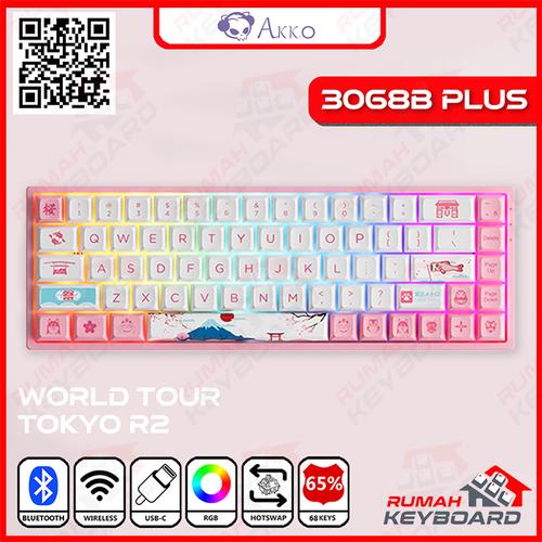 Promo MECHANICAL KEYBOARD - AKKO 3068B PLUS - 65% - 3 MODE - WORLD TOUR ...