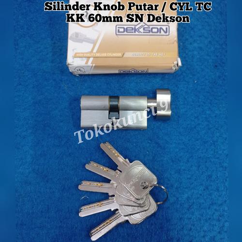 Jual Silinder Knob Putar Dekson / Cyl TC KK 60mm SN Cylinder WC Computer - Jakarta Pusat - Kunci ...