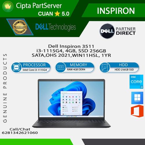 Jual i3-1115G4, 4GB, SSD 256GB SATA,OHS 2021,WIN11HSL, 1YR - Jakarta ...