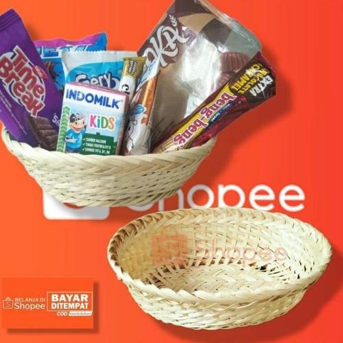 Jual keranjang anyaman bambu mini hampers Snack , keranjang rotan - Natural, 17x12x5 - Jakarta ...