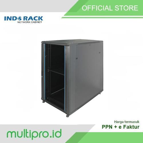 Promo INDORACK CLOSE RACK 27U 1150MM IR11527G -RAK SERVER 19 INCH GLASS ...