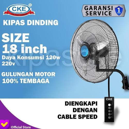 Jual NEW CKE WALL FAN WF-ECO-45-TH 18 INCH KIPAS ANGIN DINDING TEMBOK ...