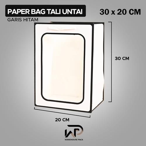 Jual Paper Bag Tali Untai Garis Hitam | Paper Bag Kado Warna Garis ...