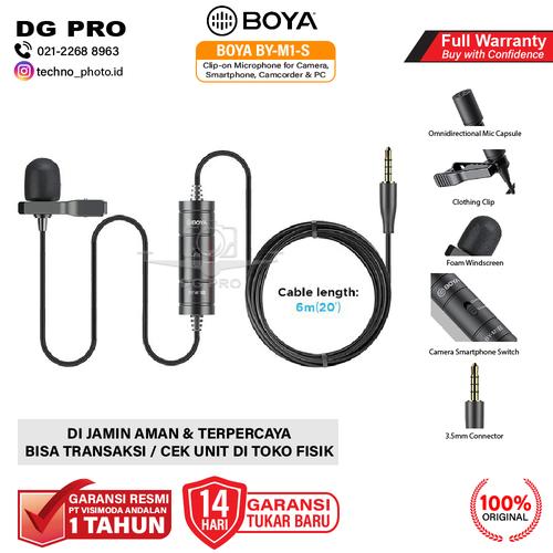Jual BOYA BY-M1-S Clip-on Mic Microphone for Camera Smartphone ...