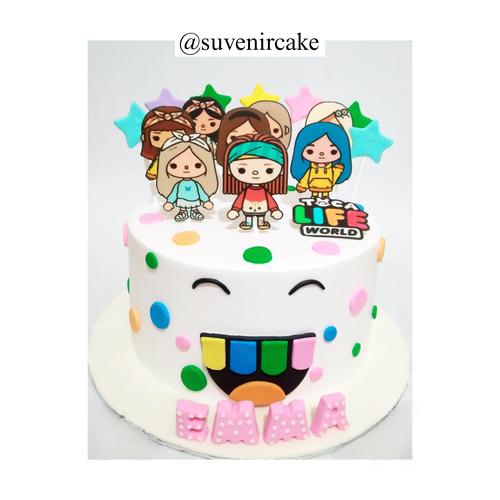 Jual cake toca boca/toca boca cake/kue ulang tahun toca boca/toca boca ...